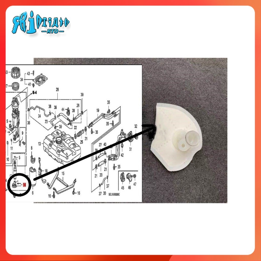 ปั๊มเชื้อเพลิงกรองกรองหน้าจอสําหรับ HONDA CITY GD6 GD8 2003-2008 ...