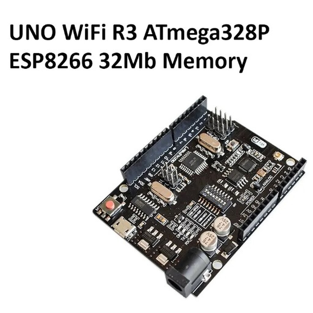บอร์ดUNO R3 แบบมี WiFi ใช้ชิปATmega328P+ESP8266 USB-TTL CH340G (Arduino Compatible) UNO R3 WiFi ...