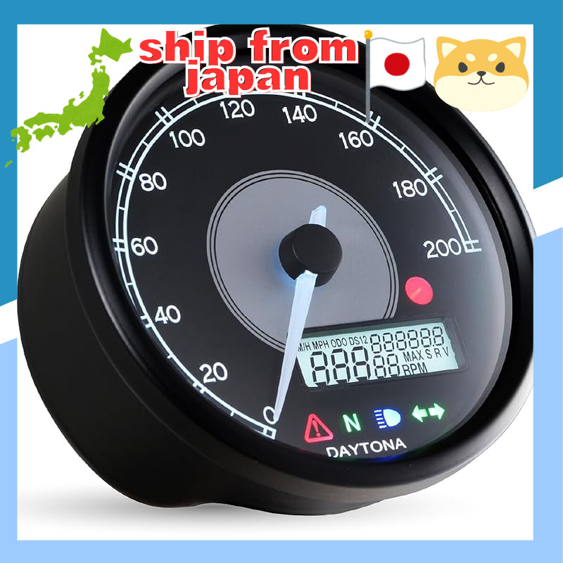 Daytona VELONA Electric Speedometer and Tachometer for Motorcycles with ...