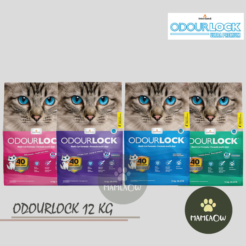 Odour Lock โอโดล็อก ผลิตจากประเทศแคนาดา ทรายแมว อัลตราพรีเมี่ยม 12 Kg ...