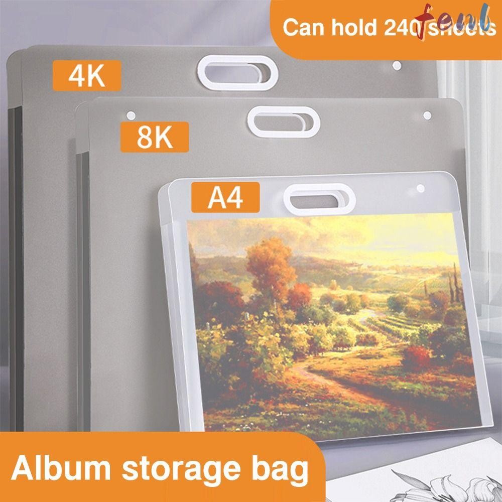 FENL โฟลเดอร์ไฟล์, A2/A3/A4 กันน้ําภาพวาดถุงเก็บกระดาษ, ง่าย 4K/8K/16K แบบพกพา 4K/8K/16K กระดาษ ...