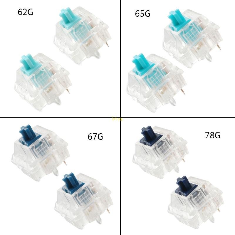 Btsg Zealios Zilent V2 สวิตช์สัมผัสสไตล์ MX 5pins Mute Blue Switch ...