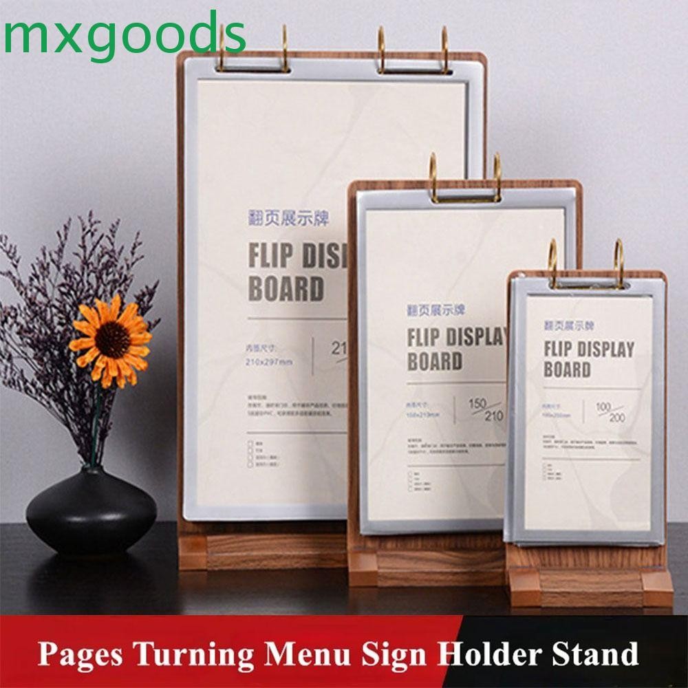 MXGOODS ที่ใส่บัตรเมนู, ที่ใส่ฉลากใบหลวมโฆษณายืนแสดง, อเนกประสงค์อน-ลื่นอะคริลิไม้ผู้ถือป้ายยืน ...