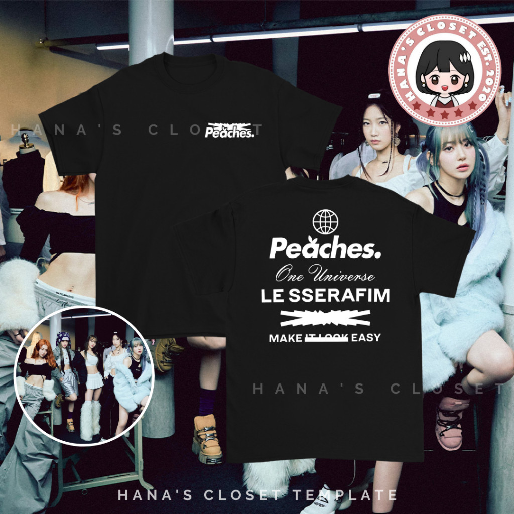 PCHS x LE SSERAFIM เสื้อยืดผู้ชาย ดีไซน์จากแรงบันดาลใจในสไตล์กีฬา คอลเล ...
