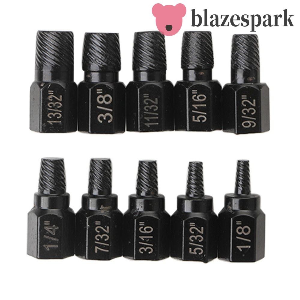 BLAZESPARK 10 ชิ้น Bolt Extractor, Stud Slip ฟัน Demolish สกรู Extractor Kit, Multi-Spline สกรู ...