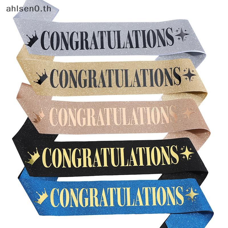 Ahlsen0 ขอแสดงความยินดี Sash สําหรับจบการศึกษา Class Of 2025 อุปกรณ์ตกแต่งงานปาร์ตี้โปรดปราน ...