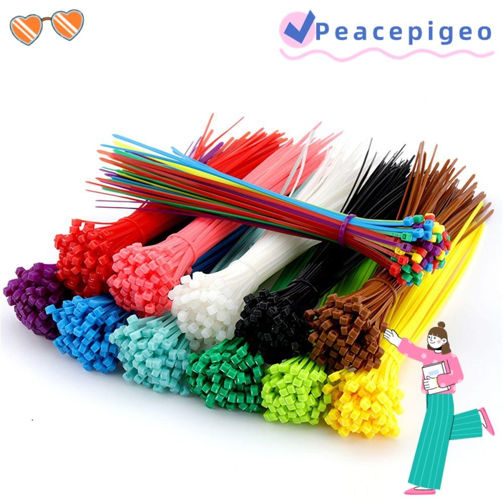 PEACEPIGEO 100 ชิ้น/แพ็คสายผูกสาย Finishing ทนทานล็อคตัวเอง Bundled | Shopee Thailand