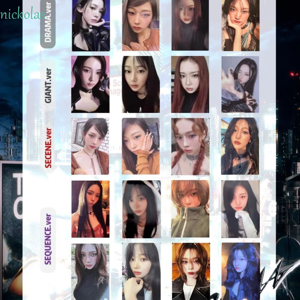 NICKOLAS 4/8 ชิ้น Idol Singer Photocard, อัลบั้มใหม่ "DRAMA" KARINA ...
