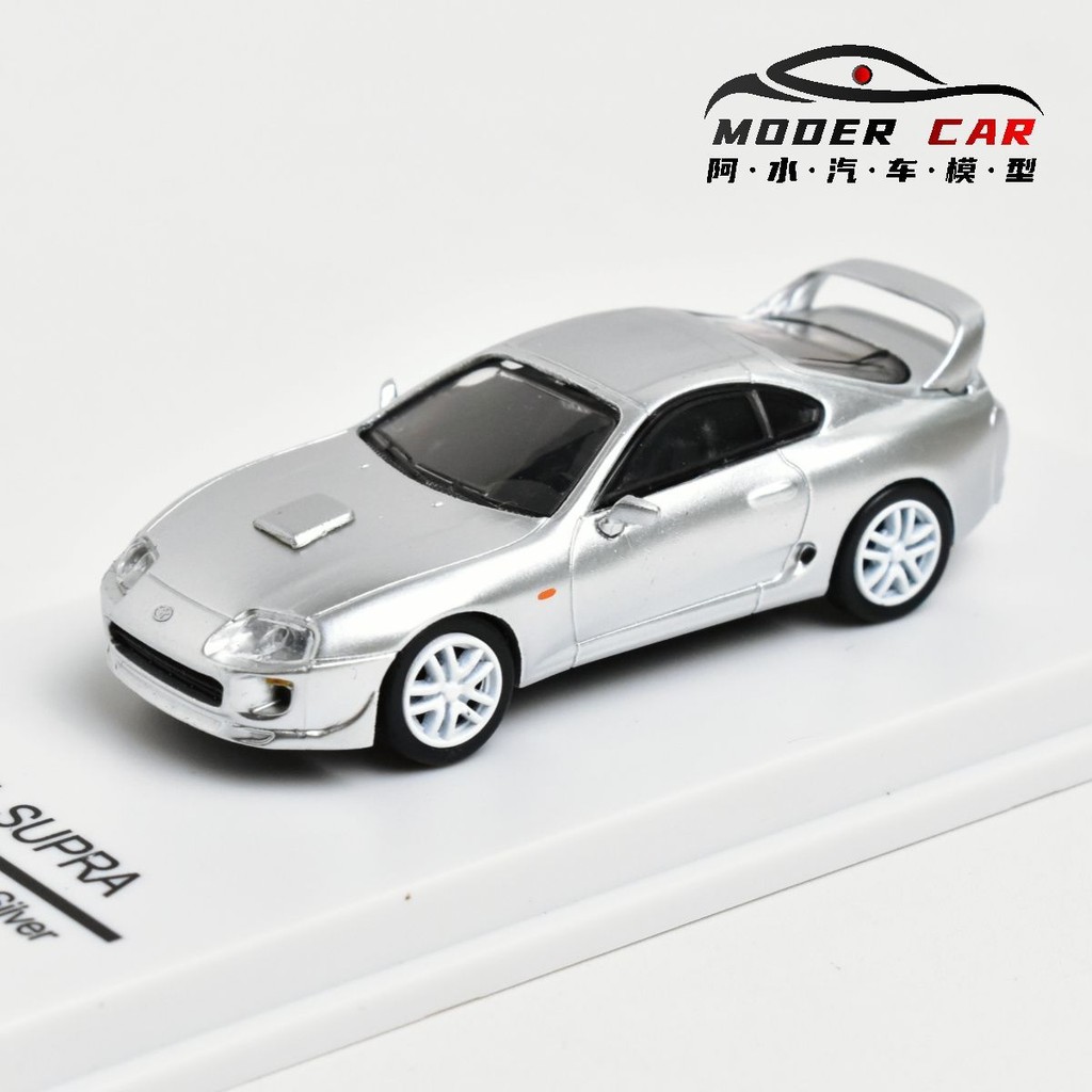 BBS 1: 64 Toyota Toyota Supra A80 Supra JZA80 โมเดลรถโลหะผสมสีเงิน ...