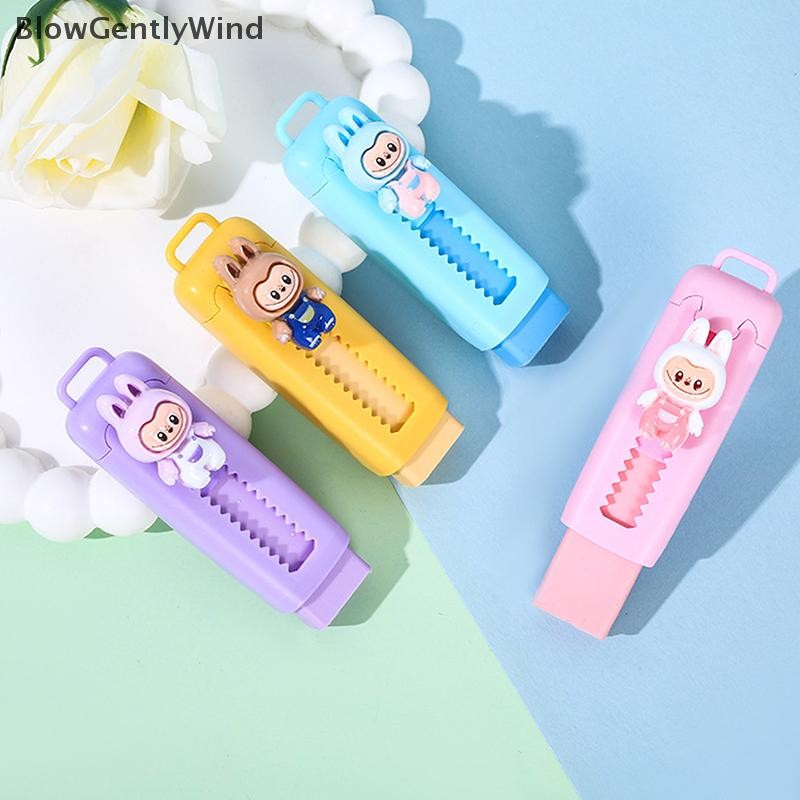 BlowGentlyWind น่ารักอะนิเมะ Labubu Push-Pull ยางลบการ์ตูนยางลบนักเรียน ...