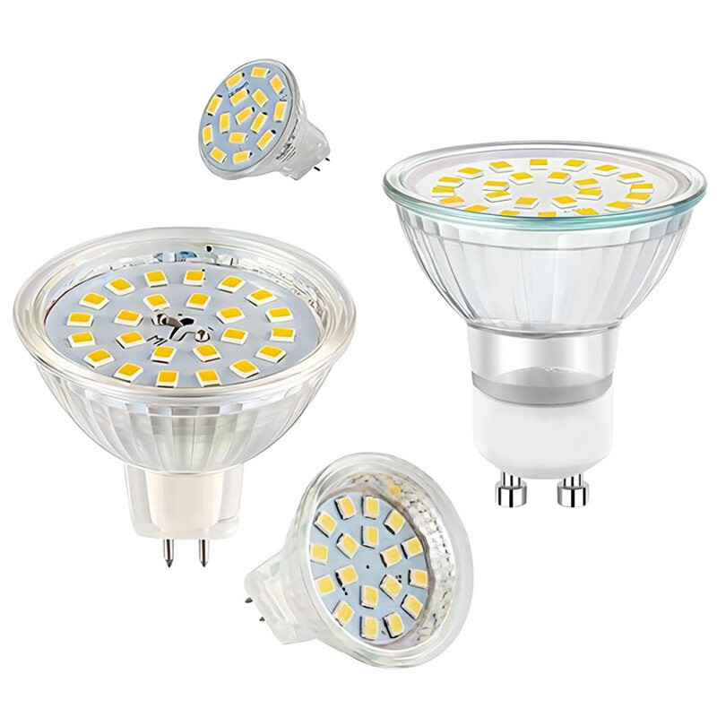 แก้วความสว่างสูงสปอตไลท์หลอดไฟ LED MR11 MR16 12V 220V GU10 3W 5W 500LM ...