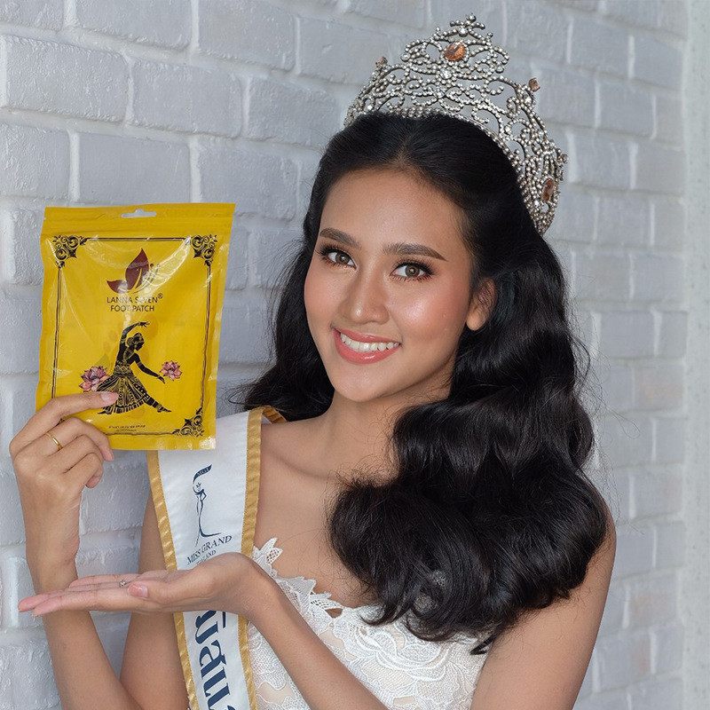 พร้อมฉลากจีน Thailand LANNA SEVEN Thai Foot Patch น้ําส้มสายชูไม้ไผ่ Foot Patch ลดความชื้น Body ...