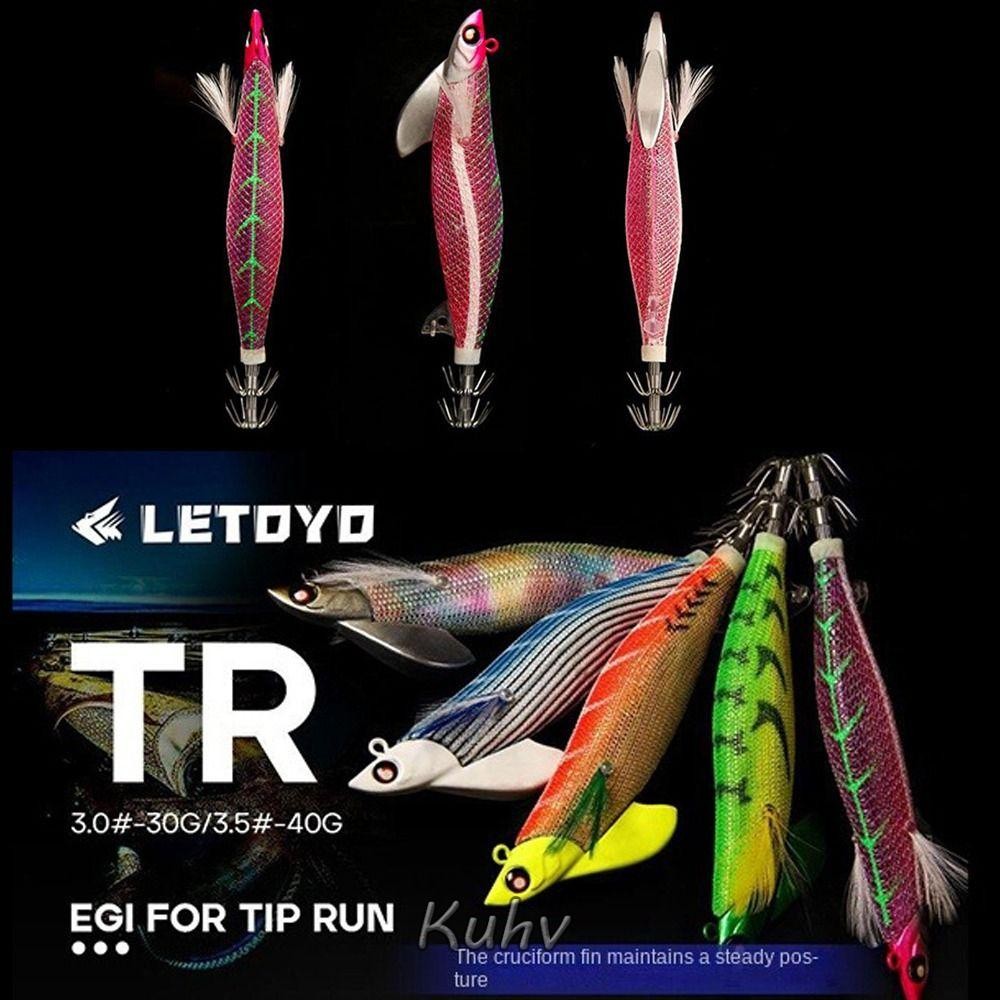 KUHV เหยื่อกุ้งไม้, อุปกรณ์ตกปลา Jigs Hook เหยื่อกุ้ง, 2024 ตะกั่ว Sinker 30g/40g ตะขอปลาหมึก ...