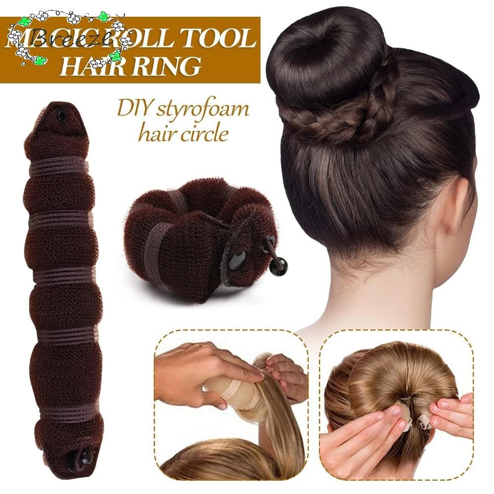 BREEZE Donut Hair Curler, DIY ทรงผม Donut Bun Maker, อุปกรณ์เสริมผม ...
