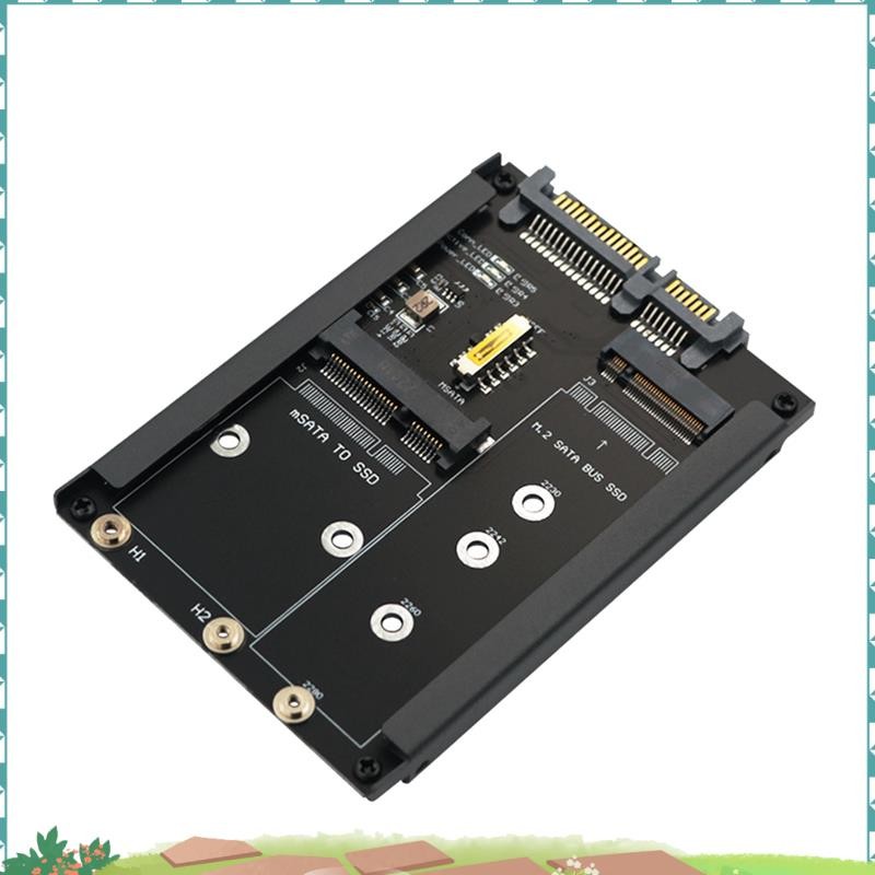 Super 2In1 MSATA + B Key/B + M.2 SSD ถึง 2.5 SATA อะแดปเตอร์การ์ดพร้อมซ็อกเก็ตสําหรับ M2 NGFF ...