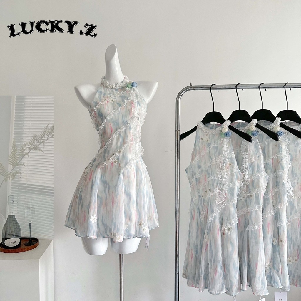 ออกแบบสไตล์ใหม่ Mint Mambo แขนกุดฤดูร้อนSlimmer ทรงฝรั่งเศสแคบเอวและกระโปรง | Shopee Thailand