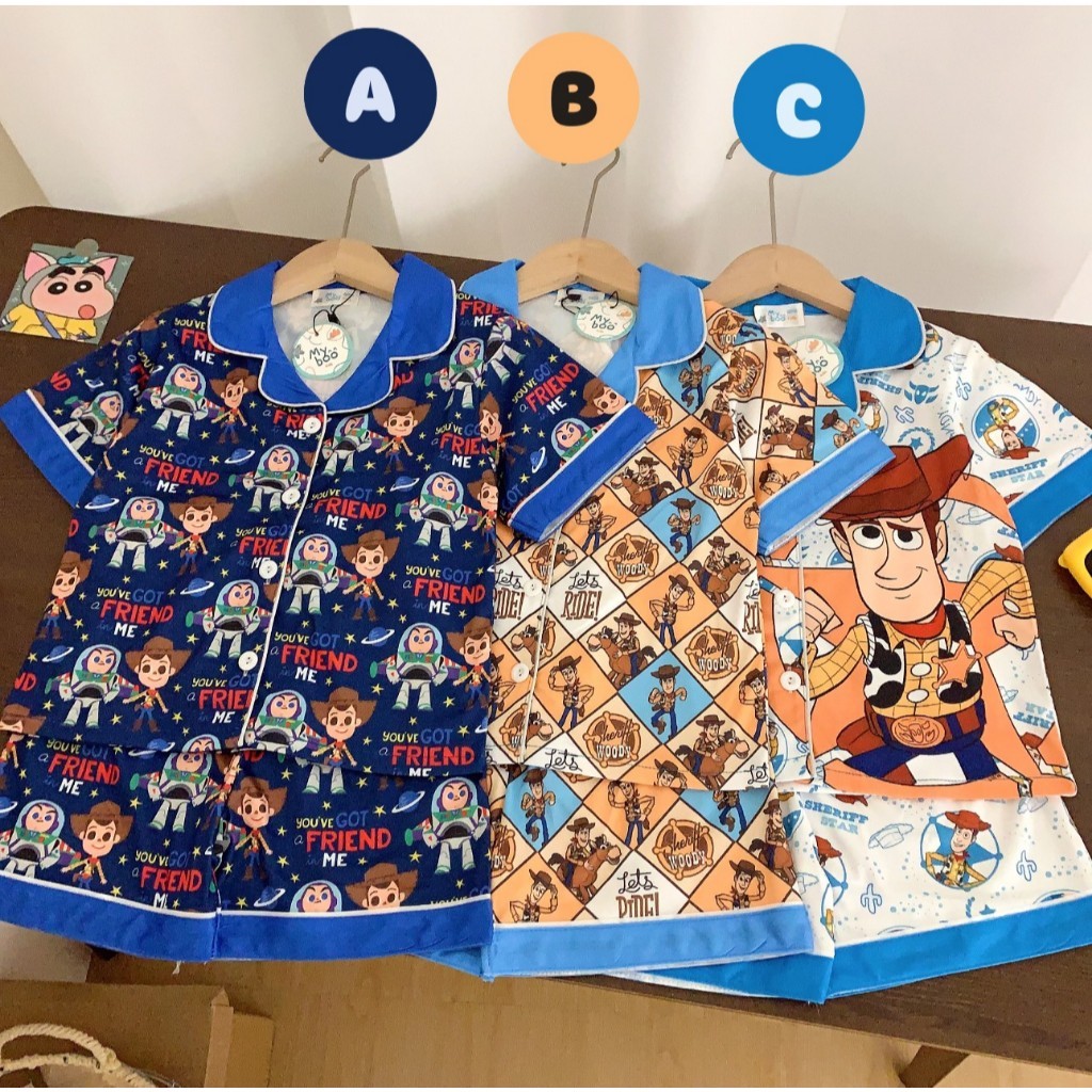 PLOY KIDS ชุดนอน Toy Story ลูกสาวลูกชายใส่ได้ 0681 | Shopee Thailand