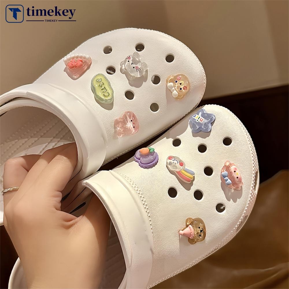 TME 10 ชิ้น/เซ็ต สัตว์น่ารัก อุปกรณ์ DIY เรซิ่น รองเท้าหัวเข็มขัด และ ...