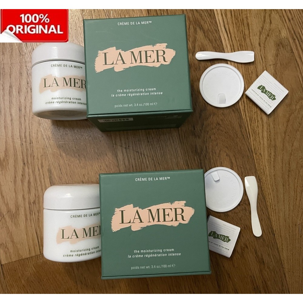 2 EMPTY Jars LA MER The MOISTURIZING Cream 3.4Oz/100 mL ครบชุด | Shopee ...