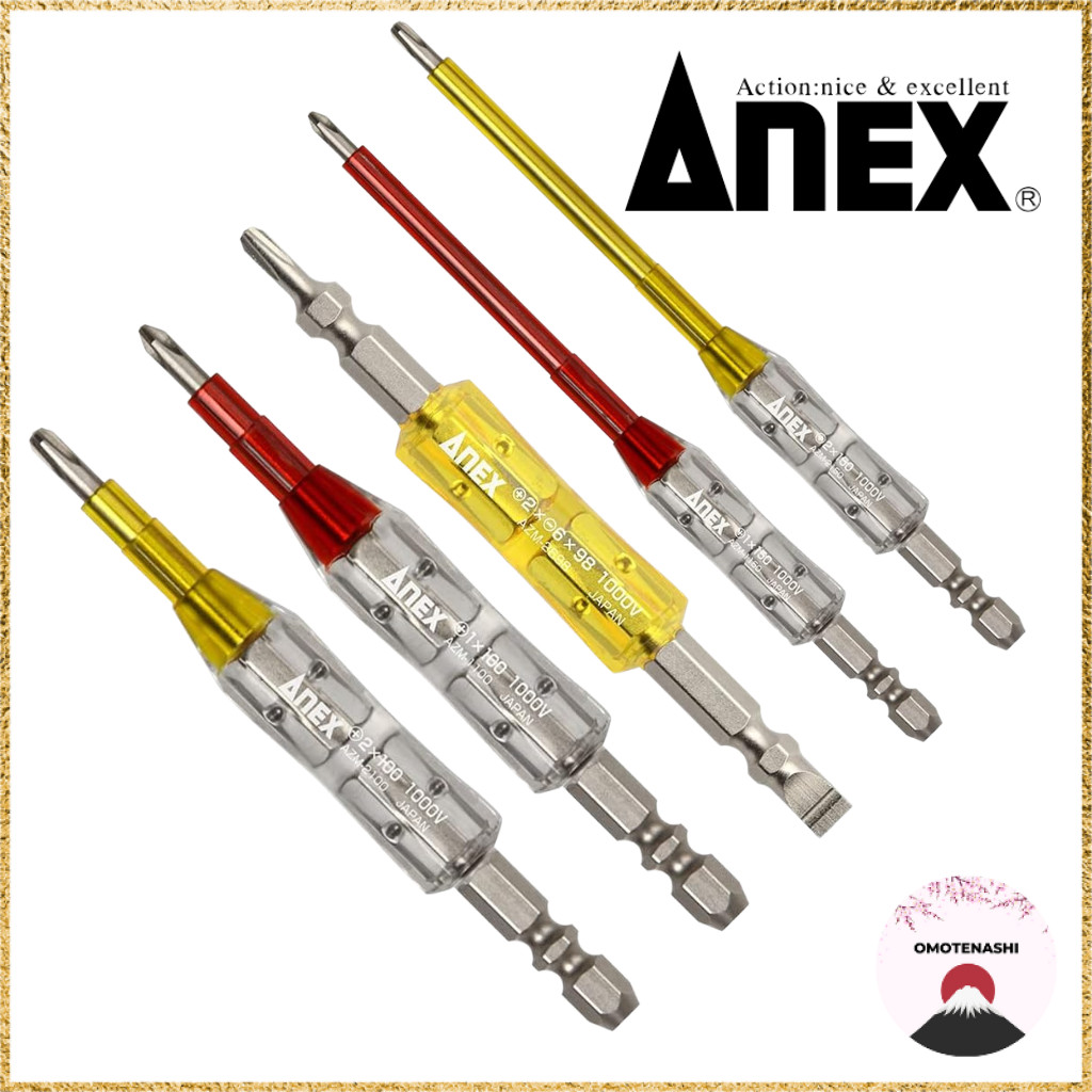 ANEX Insulated Bits for Electrical Work - 1000V Rated, Various Sizes ...