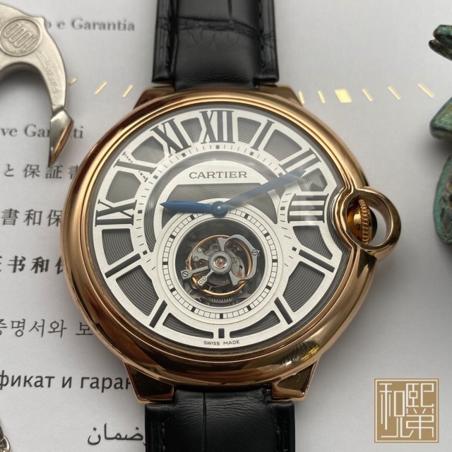 Cartier Blue Balloon 18k Rose Gold Tourbillon W6920001 นาฬิกาผู้ชาย ...