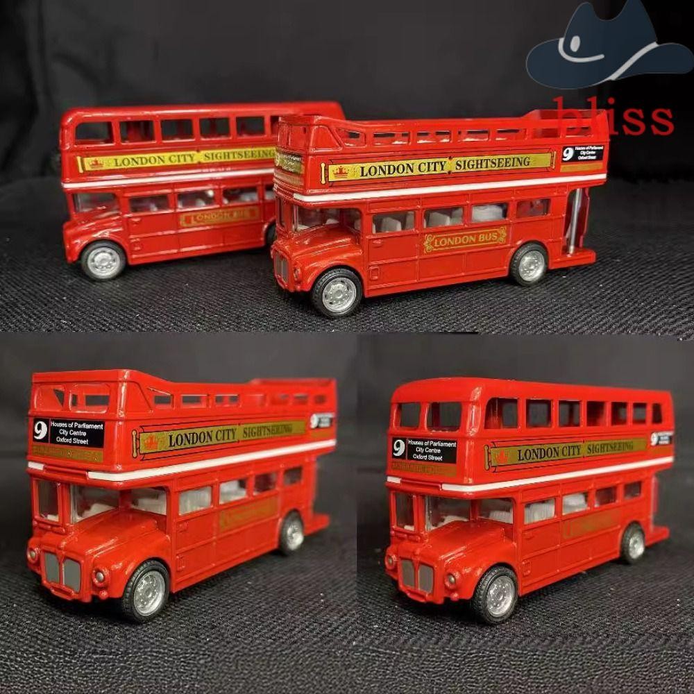 BLISS Bus Car Model, Double Decker British Europe Travel Bus Model ...