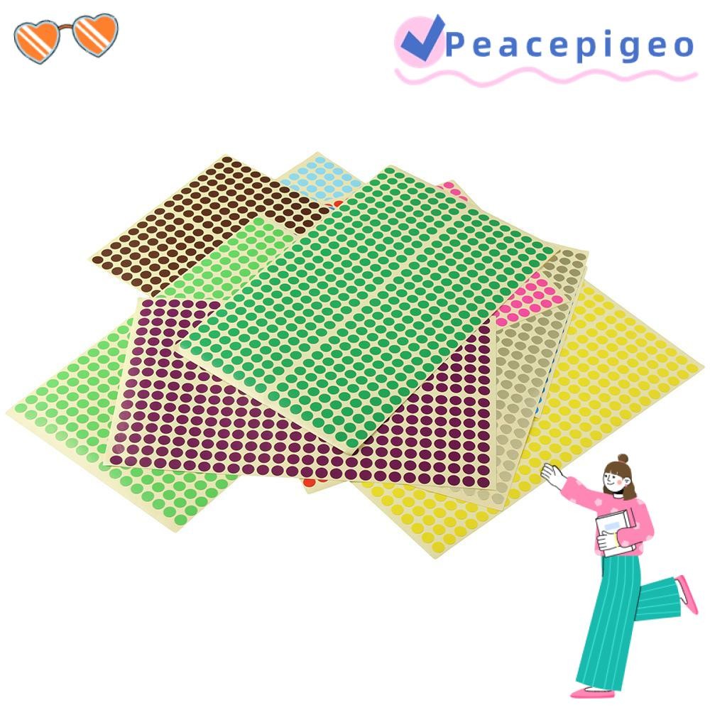 สติ๊กเกอร์จุด PEACEPIGEO ฉลากจุด 1/4" หลากสี วงกลมมีกาวในตัว 16 สี สํานักงานขนาดเล็ก | Shopee ...