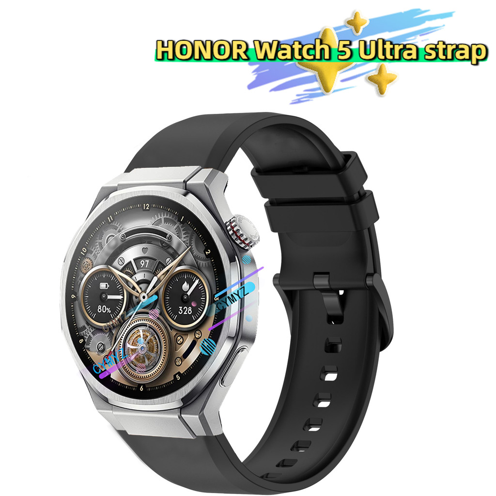 Honor watch 5 Ultra strap สายซิลิโคน Honor watch 5 Ultra smart watch ...