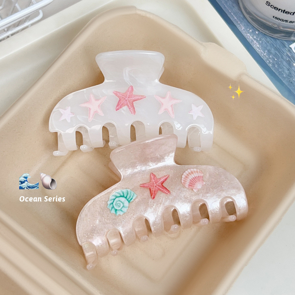 กิ๊บติดผมผู้หญิง Ocean Star Hair Grab Half Round Shark Clip ...