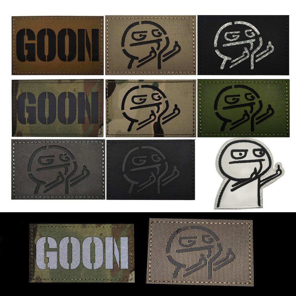 Goon ตลก Despise Face เลเซอร์ตัดอินฟราเรด Reflection Patch Badge, Hook ...