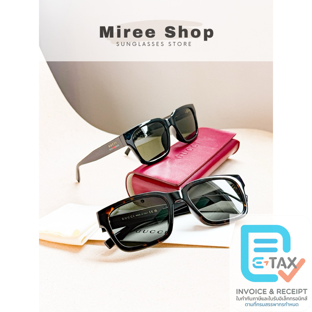 Gucci Classic Web Square Sunglasses ใส่ได้ทั้งชายและหญิง คลาสสิค ...