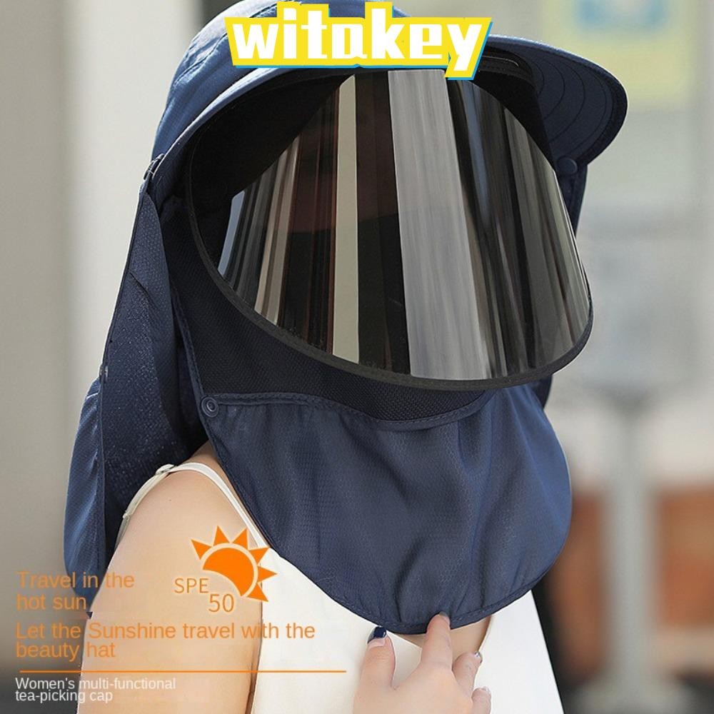 WITAKEY หมวกกันแดดโพลีเอสเตอร์แบบพกพา ป้องกันรังสียูวีปีกใหญ่แฟชั่นฤดูร้อน | Shopee Thailand