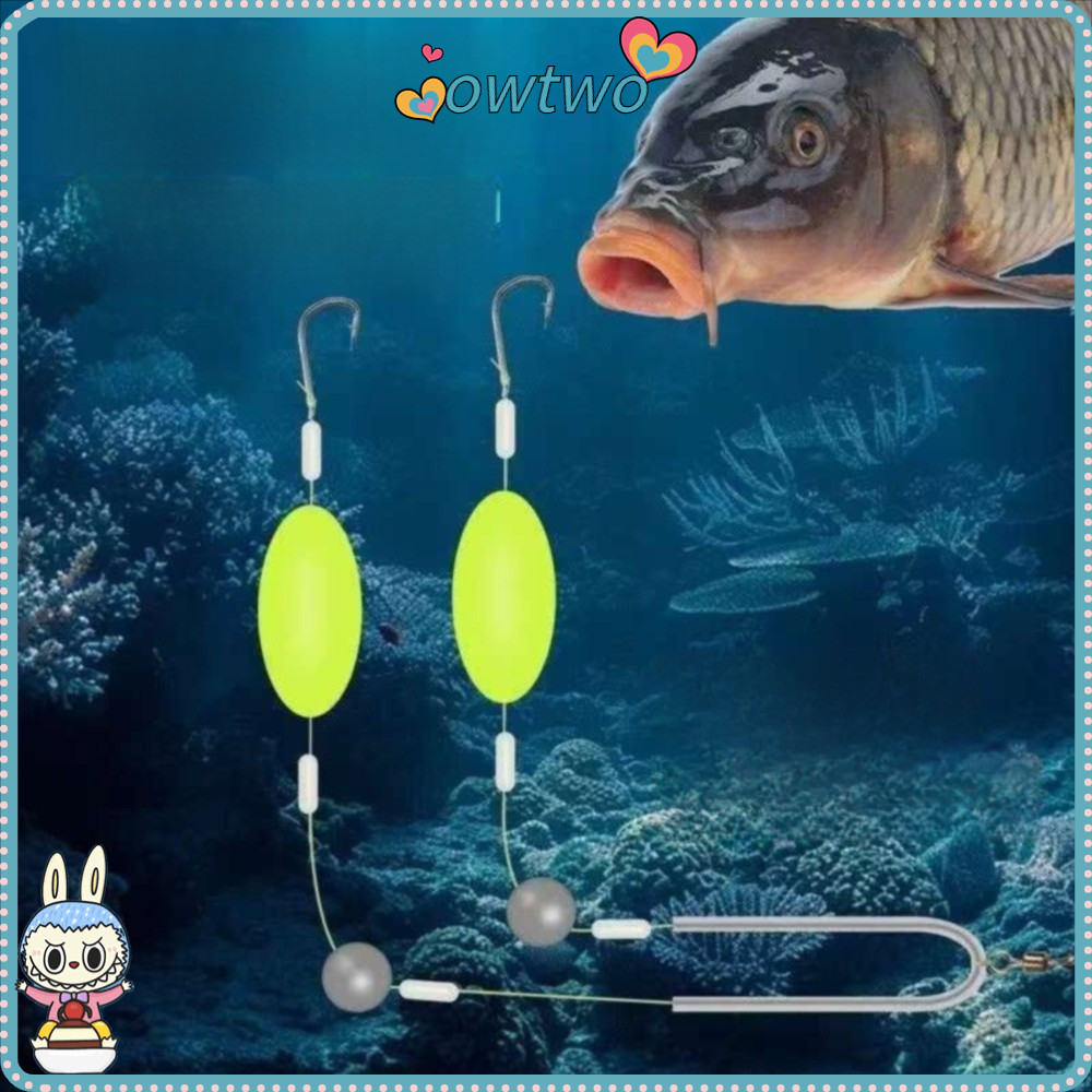 [OWTWO] Double-Hook Reverse Bottom Rig สแตนเลส Sharp Barbed Anti ...