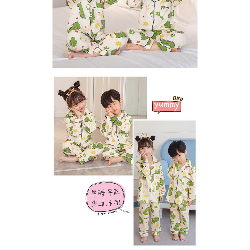 ชุดนอนเด็ก 95-165 ซม ขนาดเล็ก-ขนาดใหญ่ XL ชุดนอนเด็กผู้หญิง ลายการ์ตูน ...