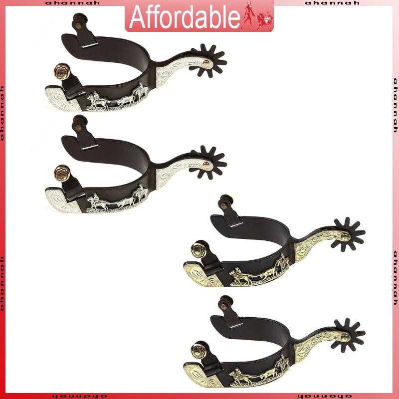 AH Western Cowboy Spur with Rowel Mild Steel Horse Boot Spur ตกแต่ง ...