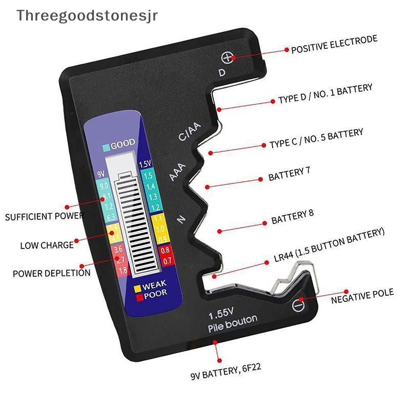 TGST เครื่องทดสอบแบตเตอรี่ดิจิตอล CD AA AAA 3V ปุ่มความจุตรวจสอบเครื่อง ...