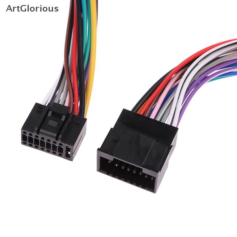 Art 16 Pin Universal รถสเตอริโอวิทยุ ISO สายชุด Power พูด ACC Extension ...