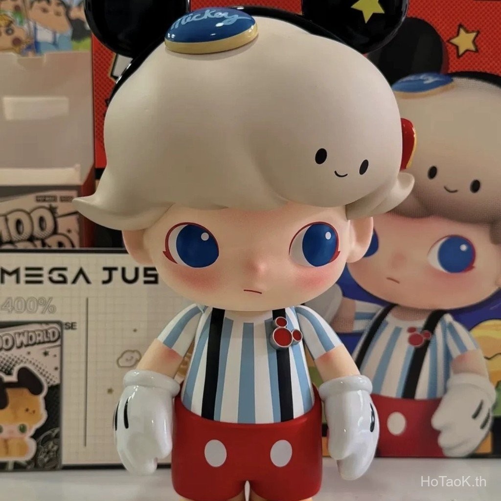 ฟิกเกอร์ของเล่น POPMART Dimoo Disney Mickey 400% 1000% POPMART ฟิกเกอร์ ...