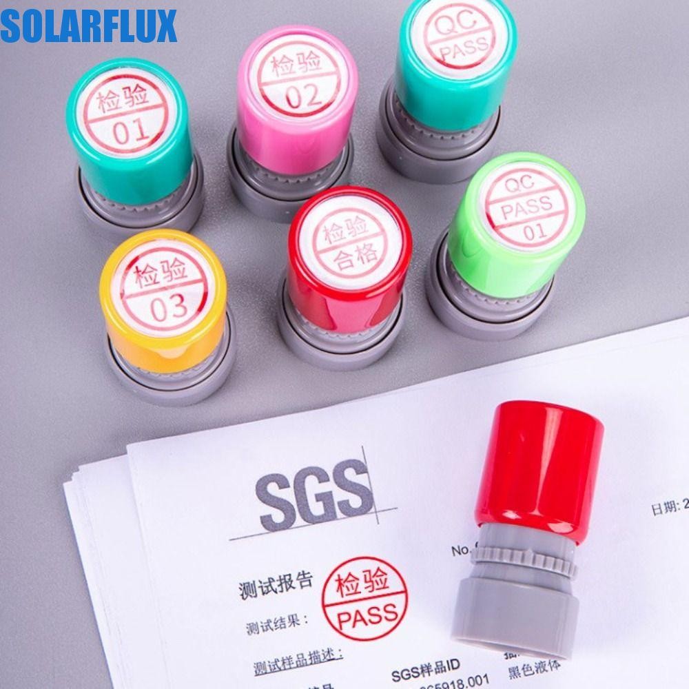 SOLARFLUX คุณภาพ PASS แสตมป์, Self-Inking IQC QA QC Inspect Stamp ...