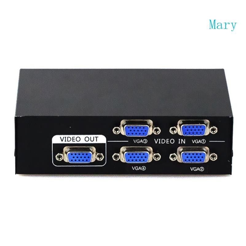 Mary VGA กล่องสลับแบบแมนนวล 4 In 1 Out Monitors Sharing Box สําหรับจอ ...