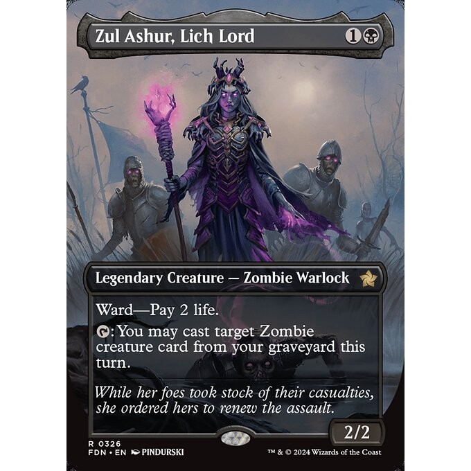 FDN_326 Zul Ashur, Lich Lord *Borderless BL* MTG Magic: The Gathering ...