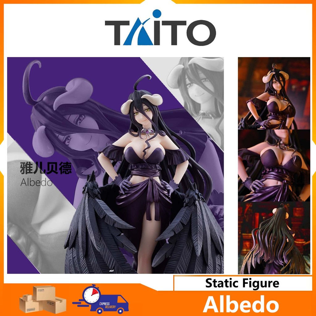 【TAiTO】Albedo Black dress Static Figure height about 20cm Popular PVC series TAiTO & Overlord ...