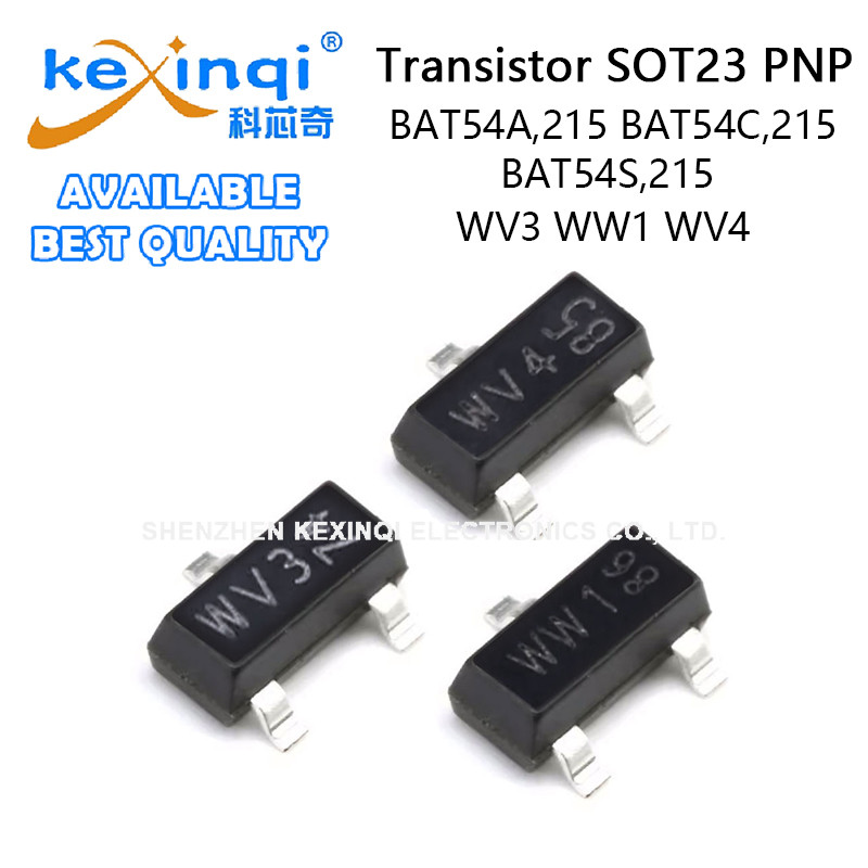 (20-100 ชิ้น) BAT54A,215 BAT54C,215 BAT54S,215 WV3 WW1 WV4 SOT23 PNP ...