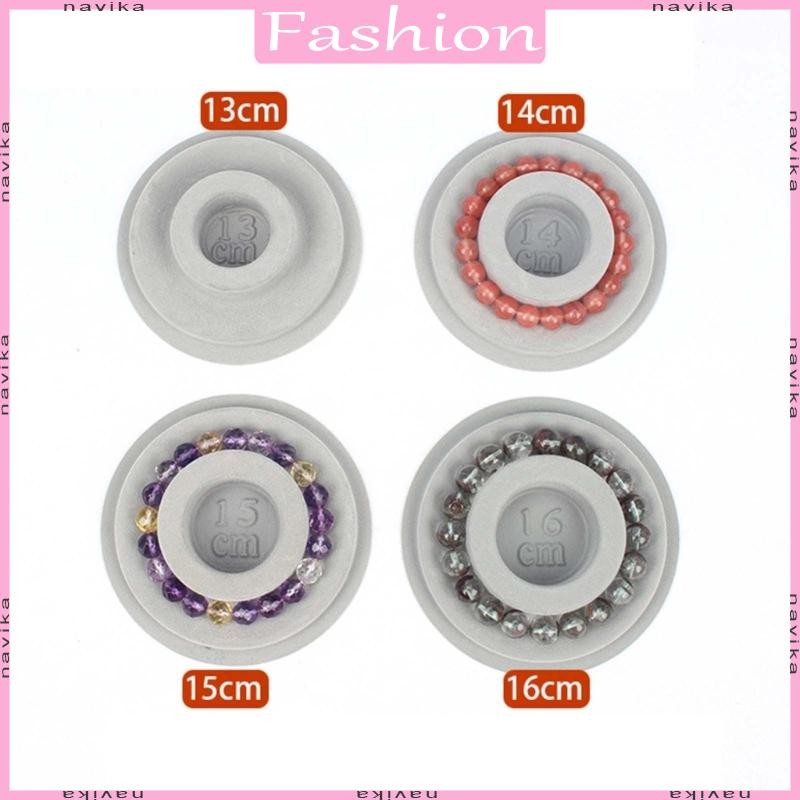 NAV 8 ชิ้นชุดสีเทา Flocked ลูกปัดสร้อยข้อมือ Beading Organizer ...
