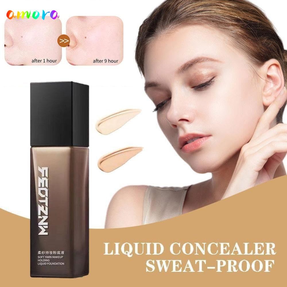 AMORA Liquid Foundation, ครีมรองพื้นเนื้อแมทกันน้ํา, เนื้อสัมผัสครีมกัน ...