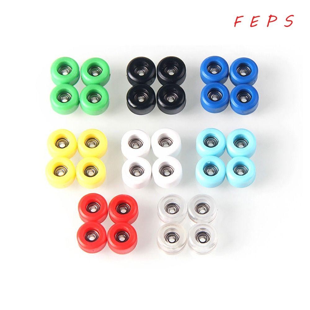 FEPS 1/4 ชิ้นล้อแบริ่ง, PU + โลหะ Mini Fingerboard ล้อ, ยูรีเทน Professional CNC Finger Skate ...
