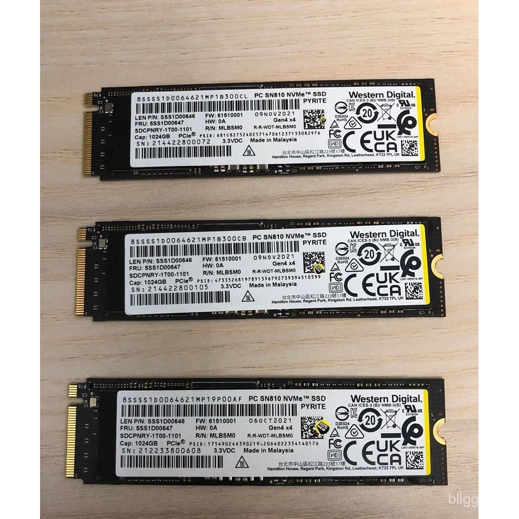 ไดรฟ์โซลิดสเตต WD/Western Digital SSD SN810 1TB NVMe PCIe 4.0 สำหรับ ...
