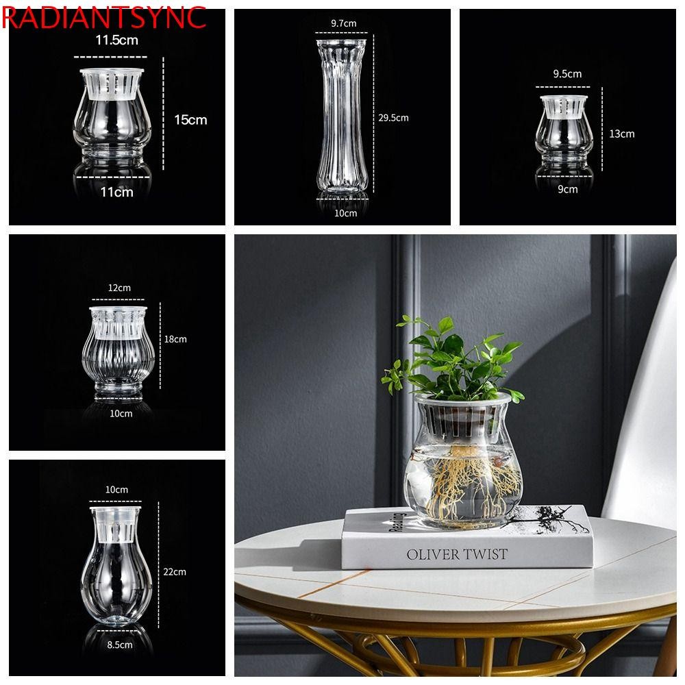 RADIANTSYNC กระถางดอกไม้ Hydroponic, ภาชนะพืชน้ําโปร่งใส, ตู้ปลาขนาดเล็กแบบตั้งพื้น, หม้อชาวไร่ ...