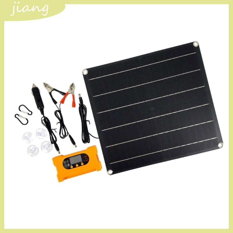 JN 25W 18V Monocrystalline ชุดแผงโซลาร์เซลล์พร้อมตัวควบคุม Emergenicies ...