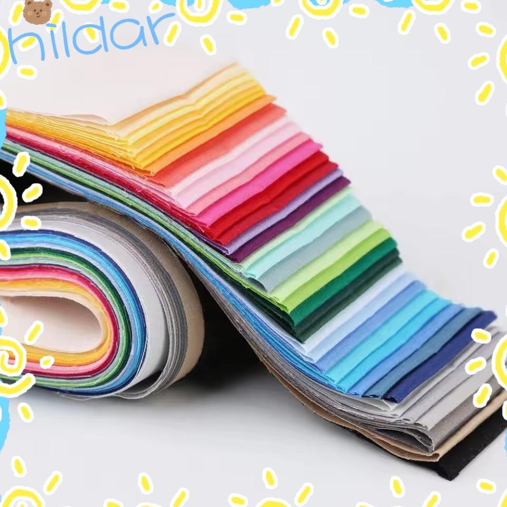 HLAR 40 ชิ้น Patchwork แถบ,ผ้าฝ้ายสีทึบพิมพ์ Precuts ผ้า Jelly Rolls, DIY เย็บวัสดุ 6.5x50 ซม. ...